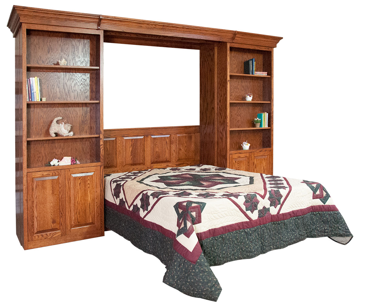 Library Bookcase Bed With Crown Molding | Atlantic City Barstool Brothers